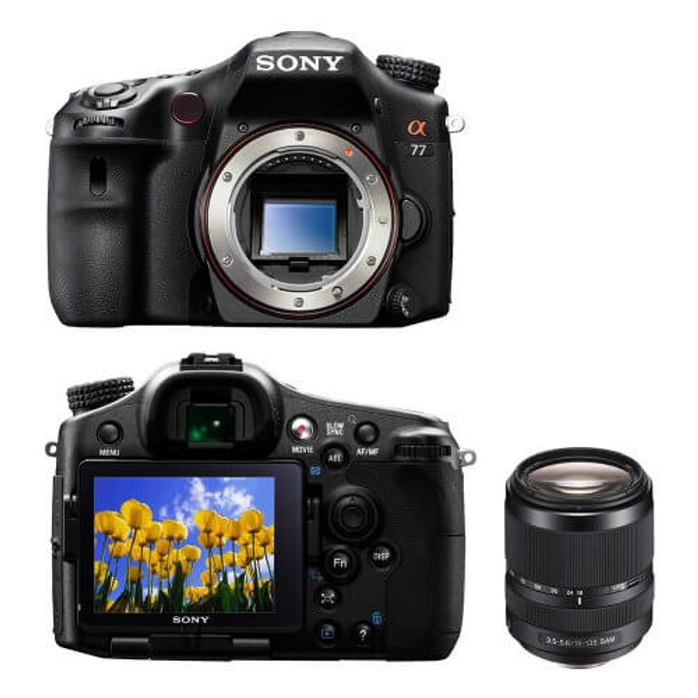 Câmera DSLR Sony Alpha SLT-A77 com Lente Sony 55-200mm - eMania Foto e ...