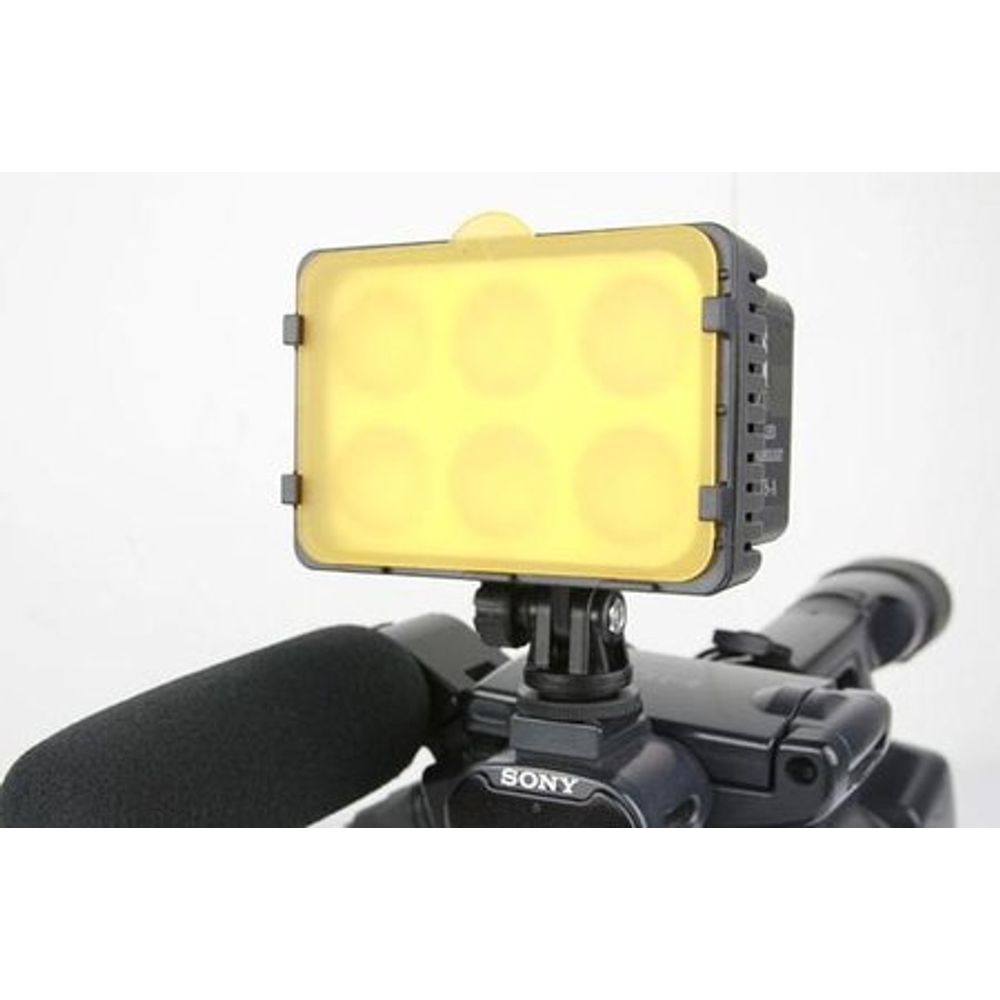 Iluminador Sun Gun de 6 Super Leds - eMania Foto e Video