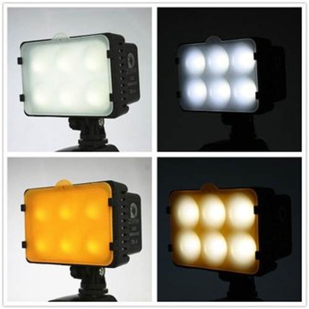 Iluminador Sun Gun de 6 Super Leds - eMania Foto e Video