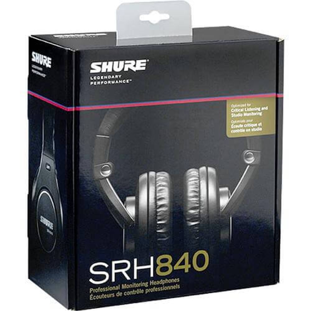 Fone Shure SRH840 Over-Ear Profissional - eMania Foto e Video