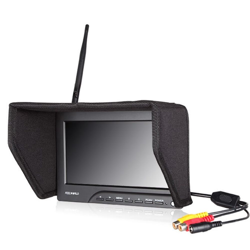 Monitor FPV Led 7" Entrada RCA / AV e Wireless - WorldView