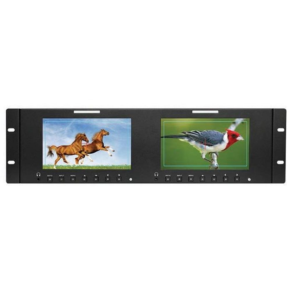 Monitor Duplo de 7" HD com Montagem de Rack para Broadcast - eMania ...