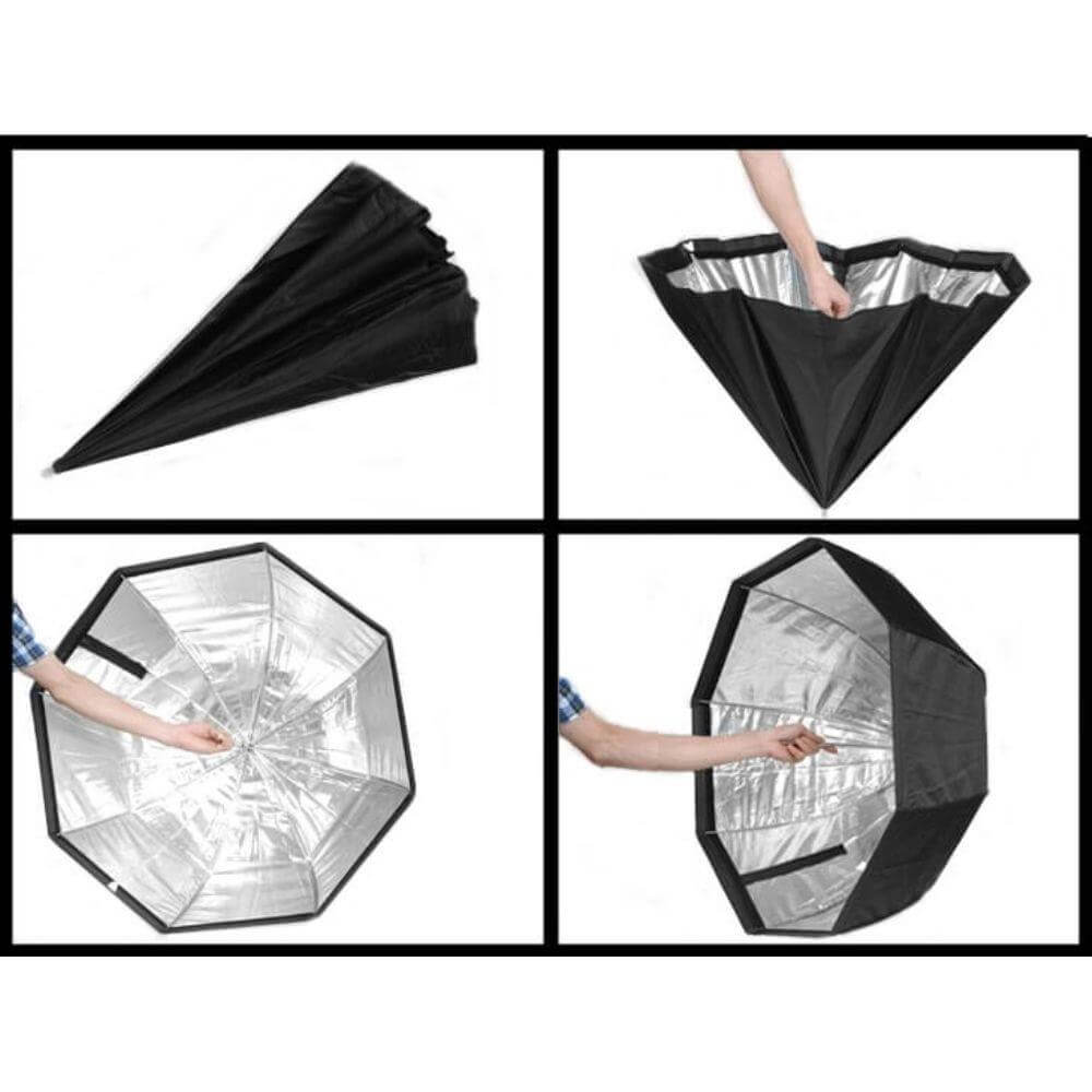 Octabox para Flash Speedlite 80cm de Instalação Rápida - eMania Foto e ...