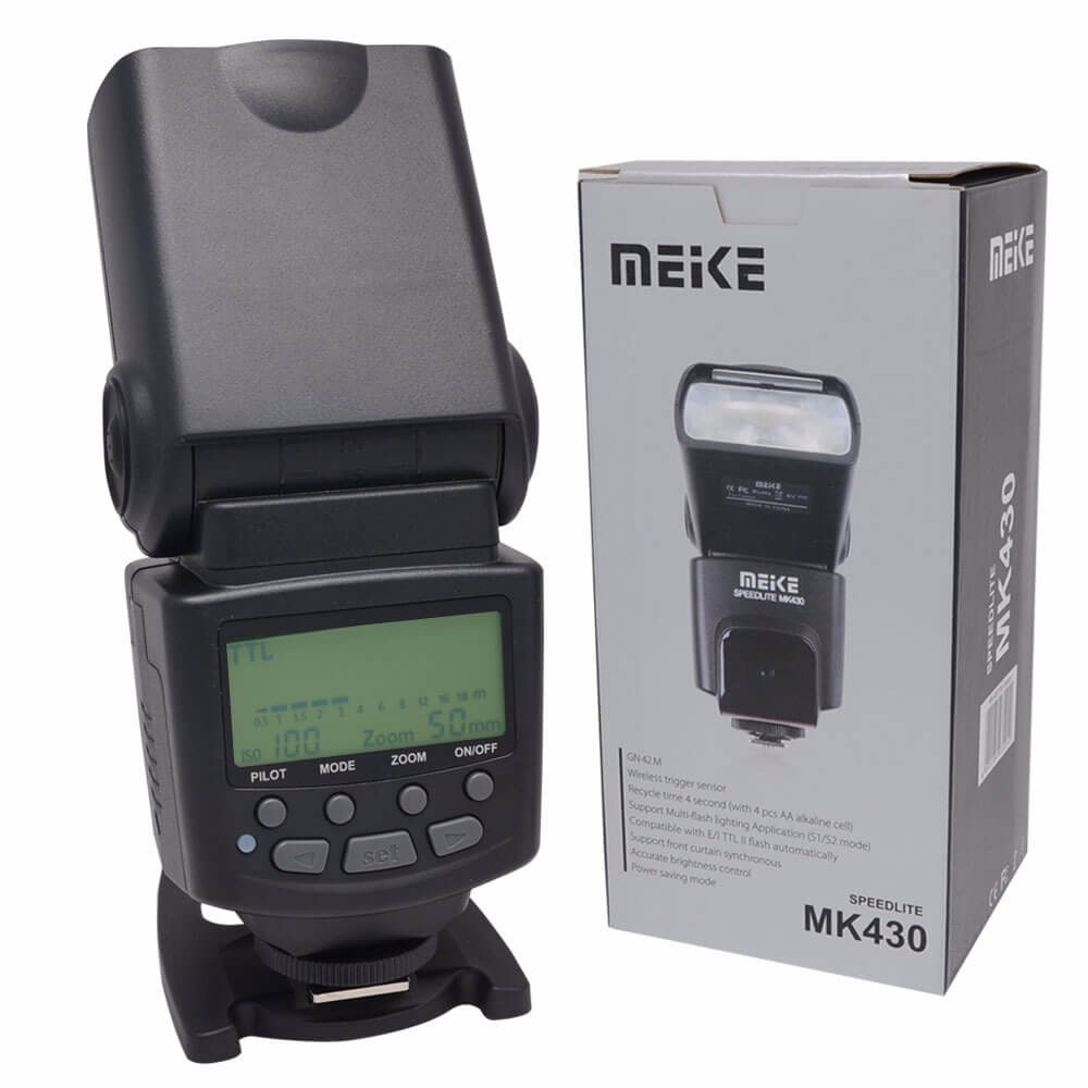 Flash Meike MK-430 TTL Nikon DSLR - eMania Foto e Video