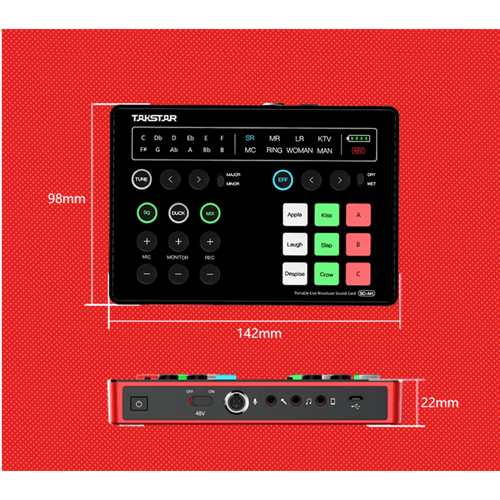 Placa Takstar SC-M1 Broadcast Sound Card - WorldView