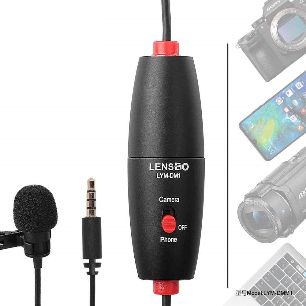 Microfone Lapela Universal LensGo Dm1 - eMania Foto e Video