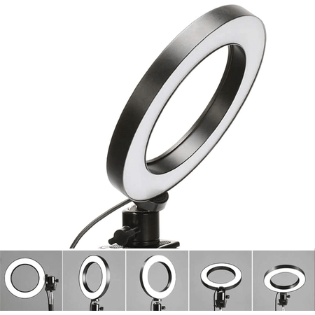 Iluminador Led Circular 6" Bi-Color Vídeo Ring Light 16cm - eMania Foto ...