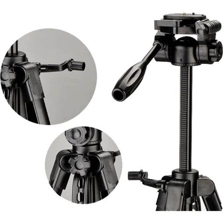 Tripé CompactoTR472 com Cabeça 3 vias 1.70m - eMania Foto e Video