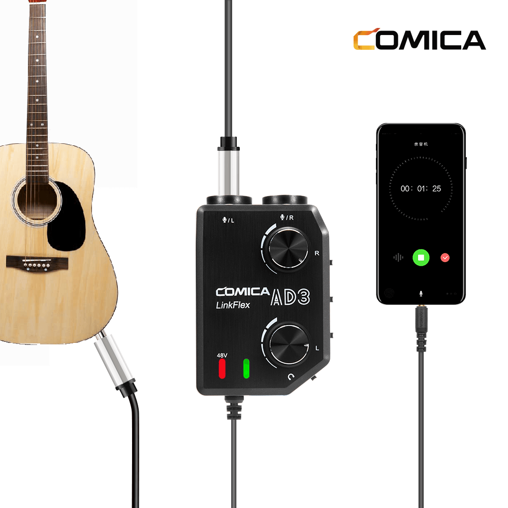 Interface Mixer Áudio XLR Comica LinkFlex AD3 Dual-Channel - eMania ...