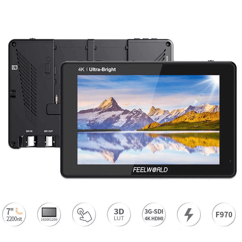 Monitor de Referência FeelWorld LUT7s 7" 4K SDI HDMI - WorldView