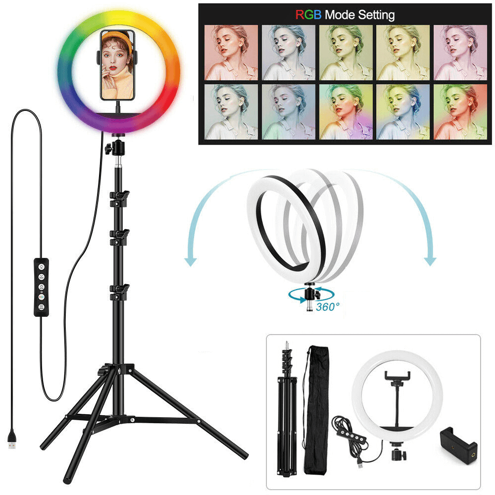 Ring Ligh Led Circular 10" MJ26 RGB de 25W - eMania Foto e Video