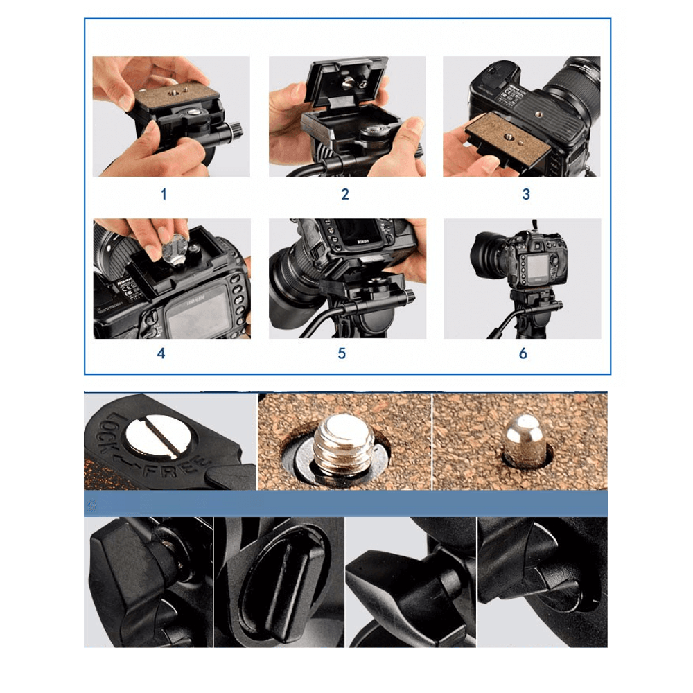 Tripé Digipod TR-688V com Cabeça Semi Hidráulica - eMania Foto e Video