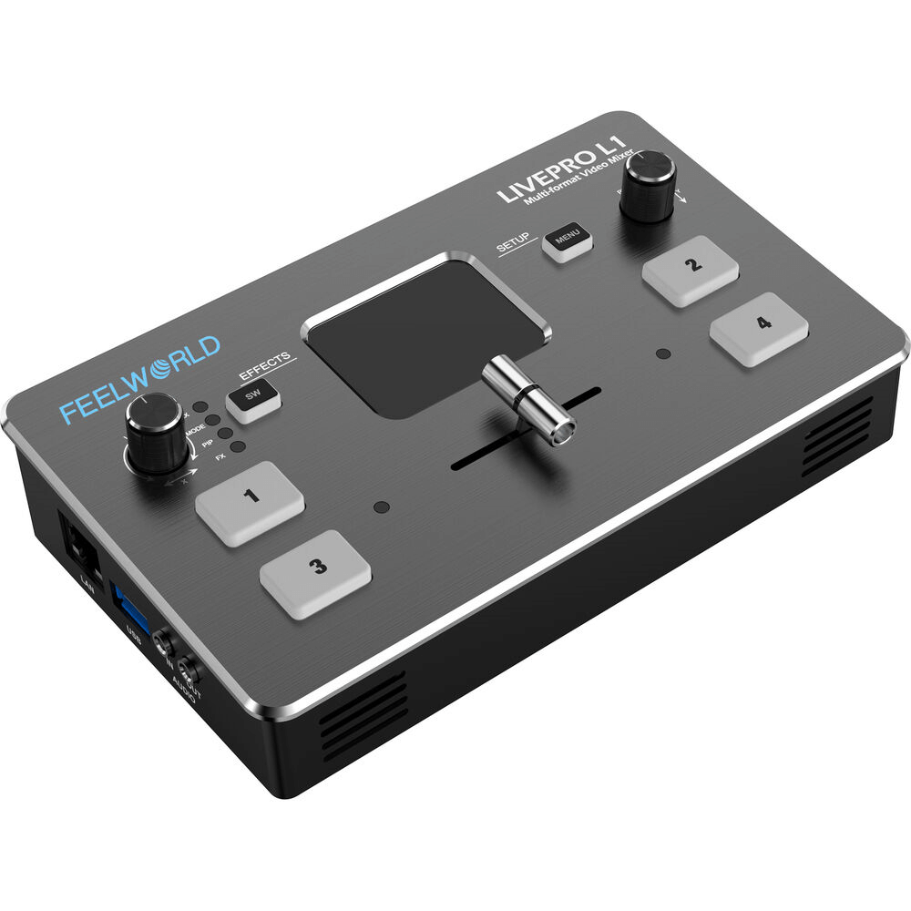 Switcher de Vídeo FeelWorld LivePro L1 Live Streaming - eMania Foto e Video
