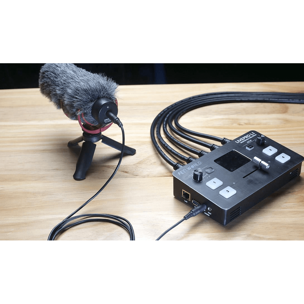 Switcher de Vídeo FeelWorld LivePro L1 Live Streaming - eMania Foto e Video