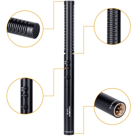 Microfone Shotgun Comica CVM-VP3 - eMania Foto e Video