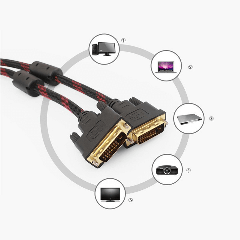 Cabo DVI-D x DVI-D 24+1 Dual Link Macho - eMania Foto e Video