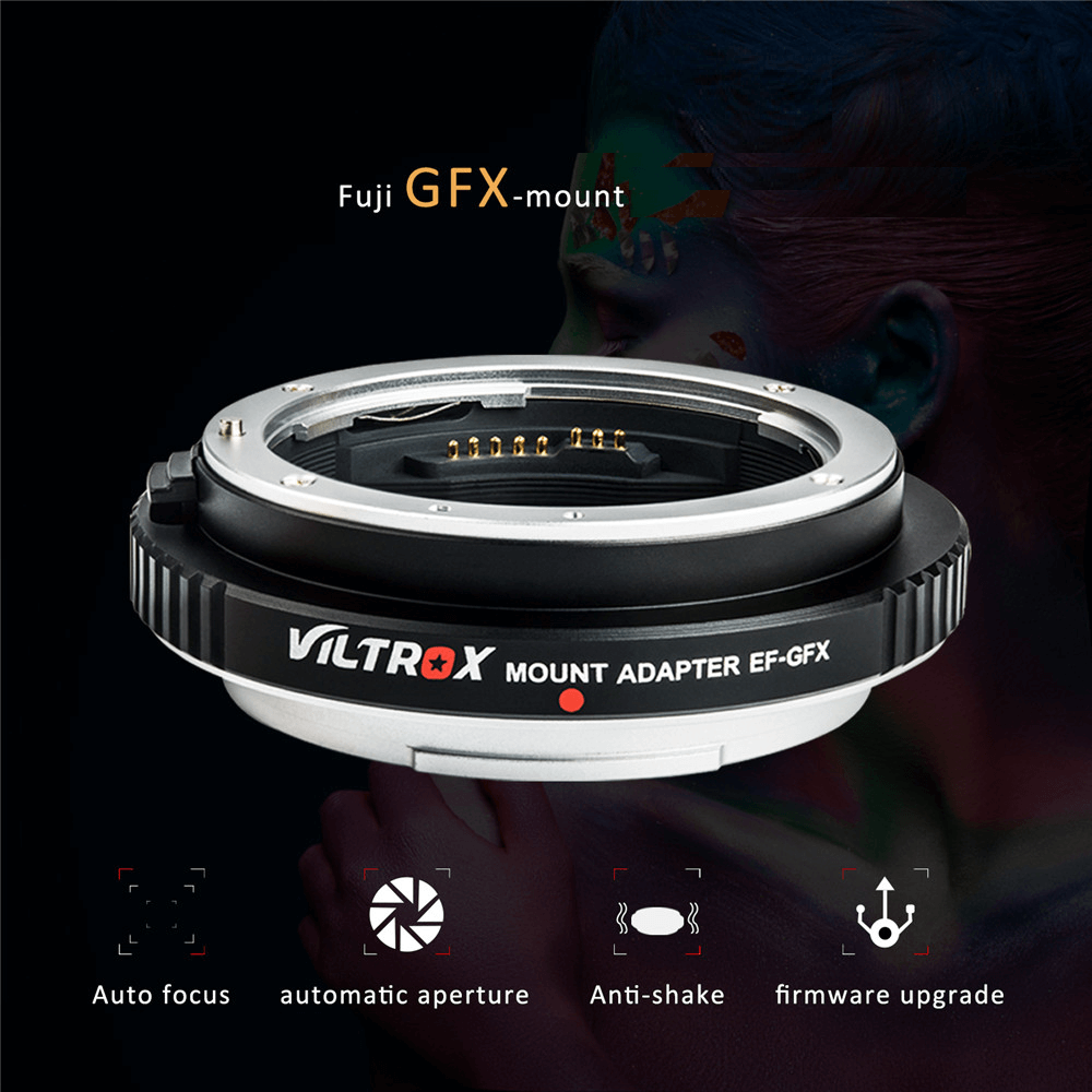 Adaptador Viltrox EF-GFX Lente Canon em FujiFilm GFX - eMania Foto e Video