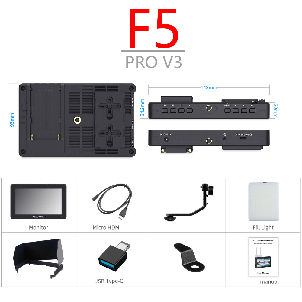 Monitor FeelWorld F5 Pro V3 4k - WorldView