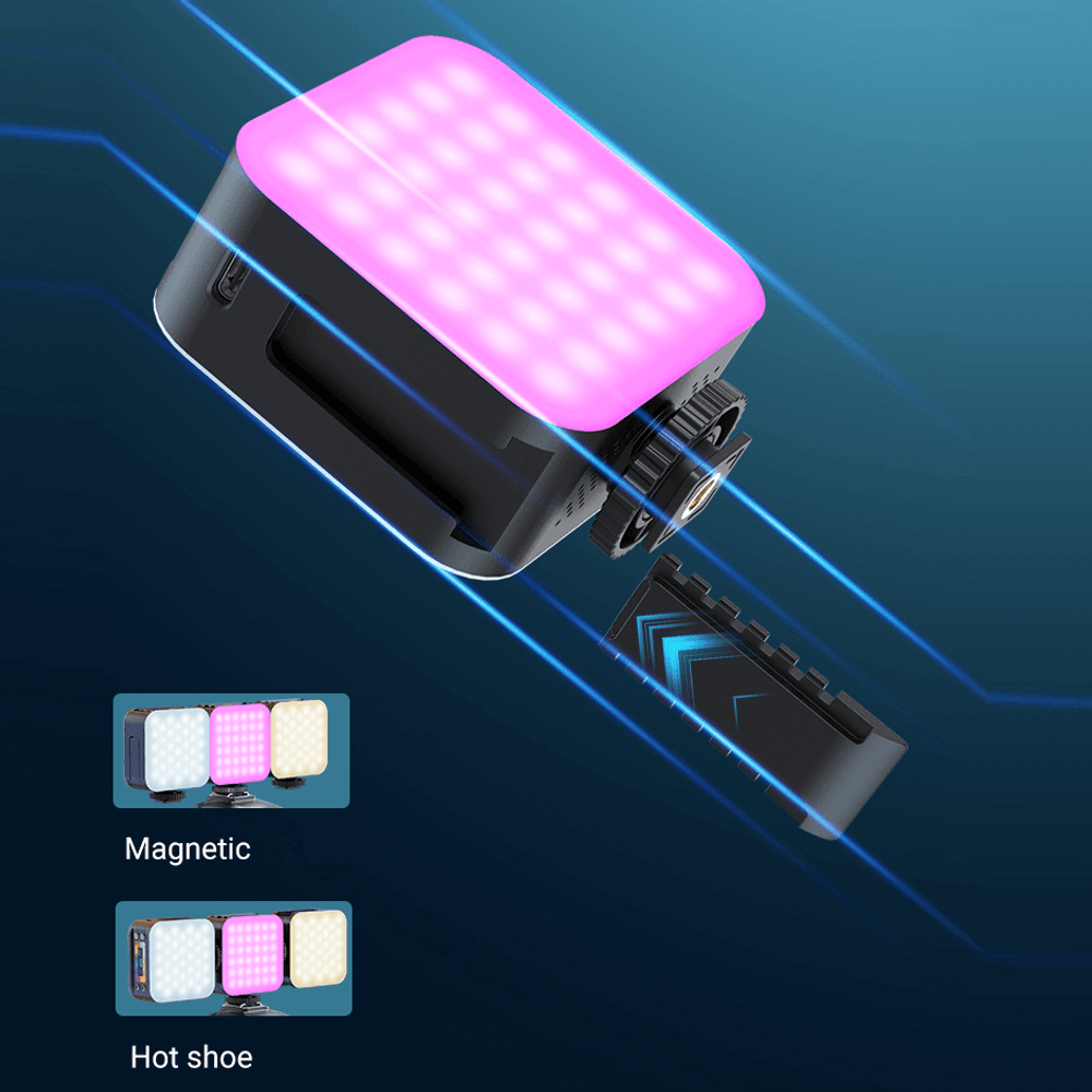 Iluminador LED Mamen D02 Double Side RGB Bi-Color - WorldView