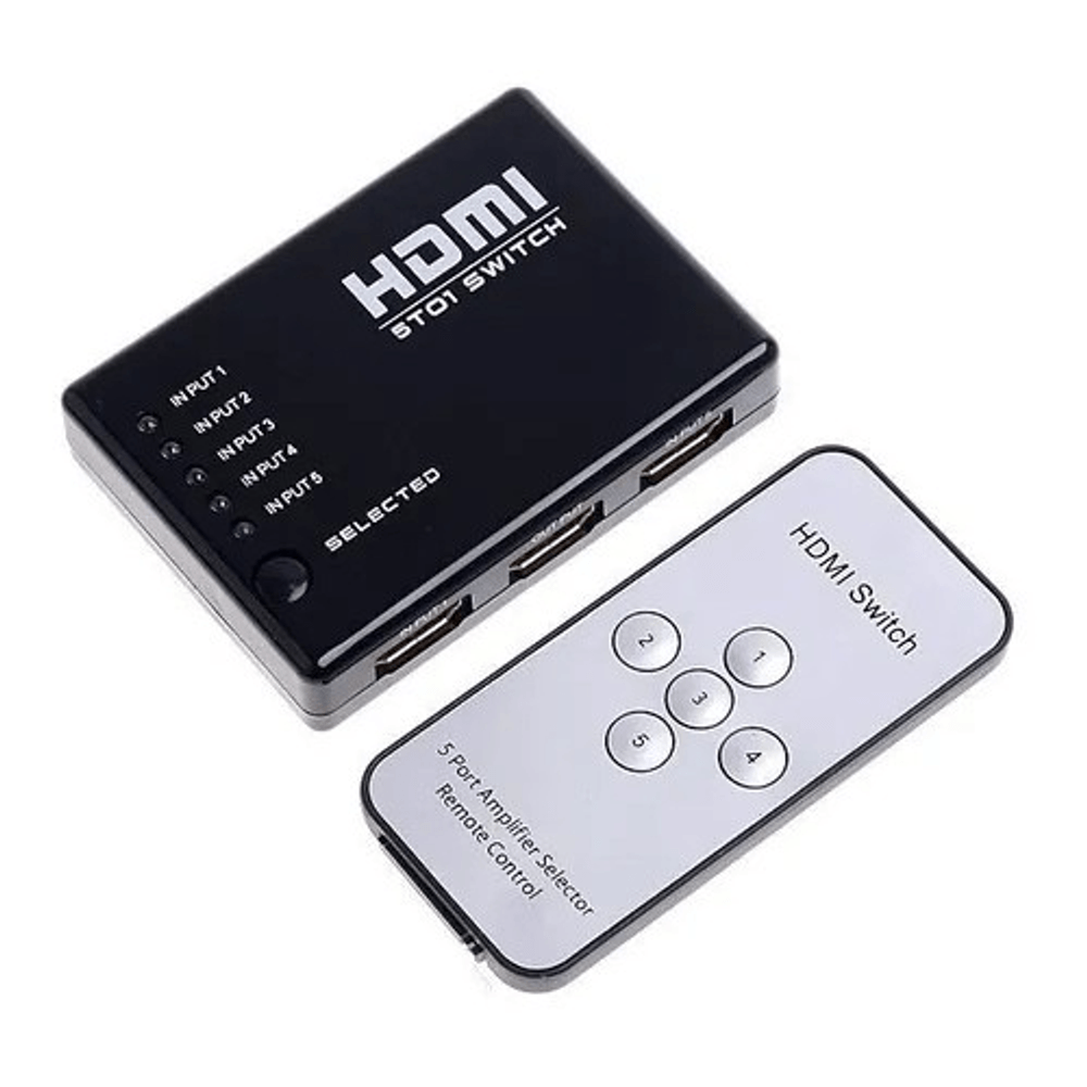 Mini HUB Switch HDMI 5x1 Full HD - eMania Foto e Video
