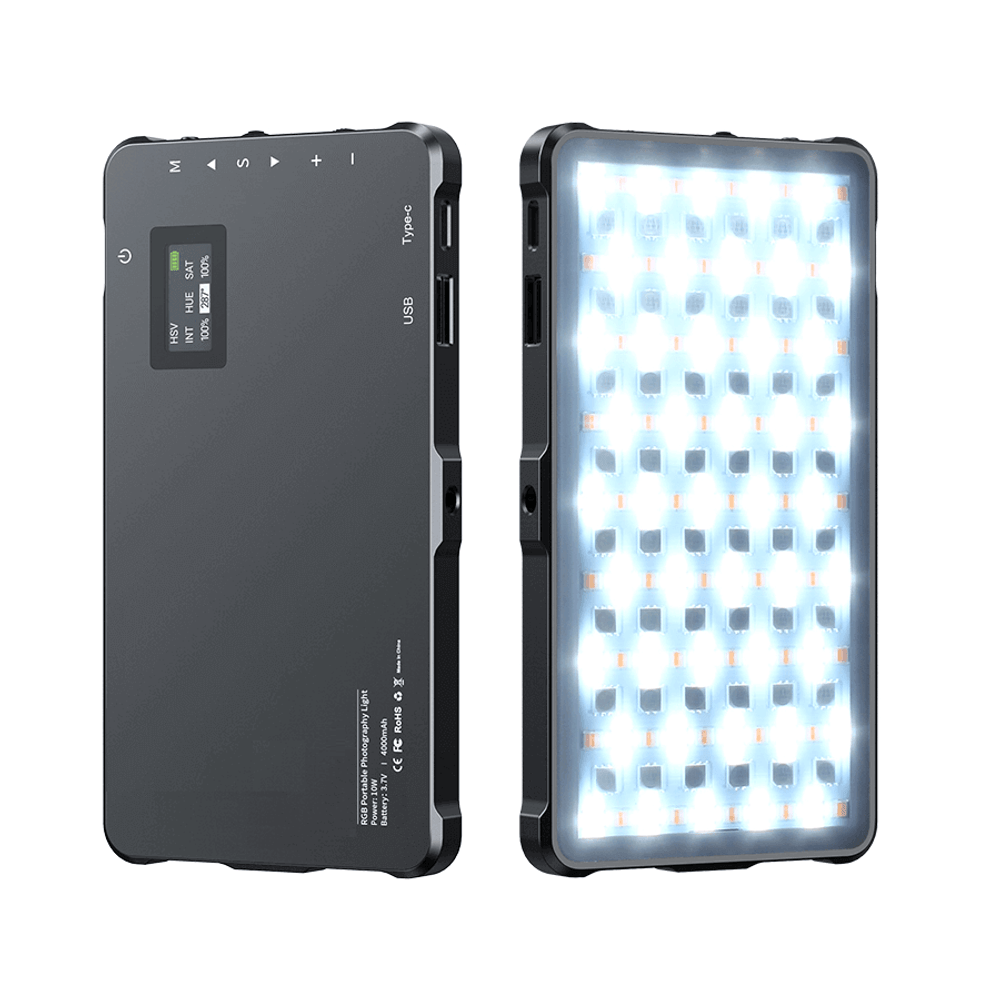 Iluminador LED Soleste LED-72R RGB Bi-Color - eMania Foto e Video