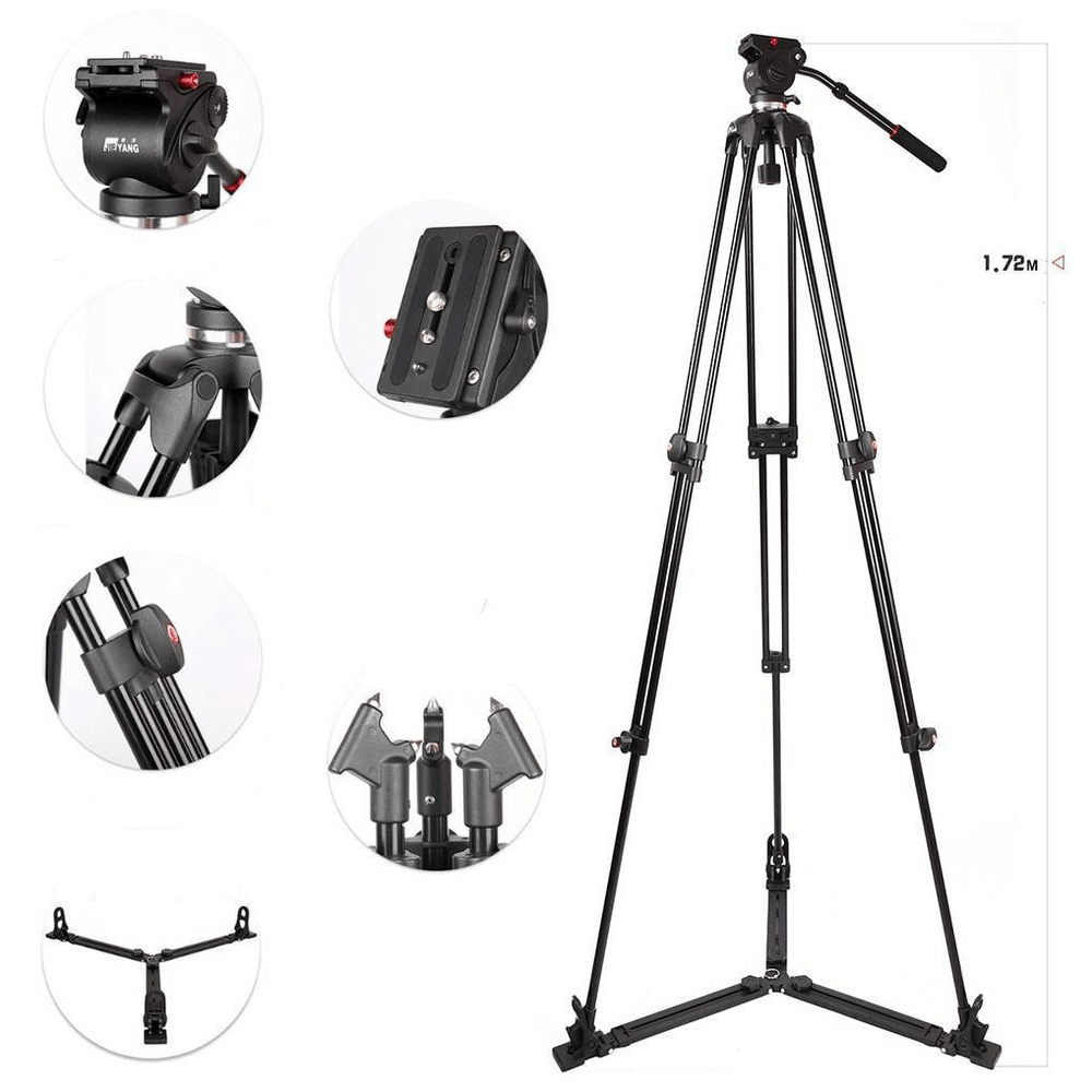 Tripé JY0508AD com Cabeça Hidráulica para 5kg - eMania Foto e Video