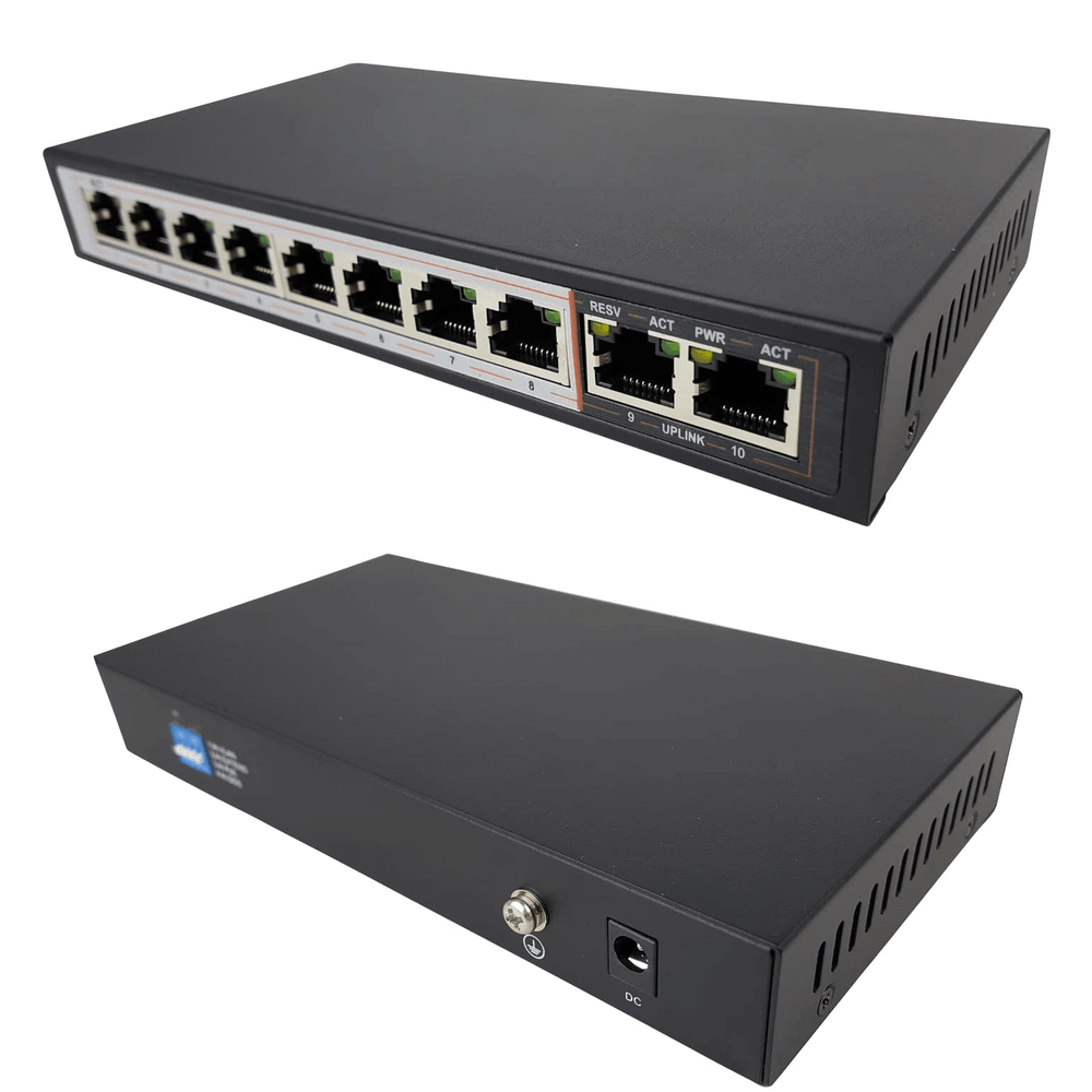 Switch PoE AI1010 10 Portas 100Mbps - eMania Foto e Video