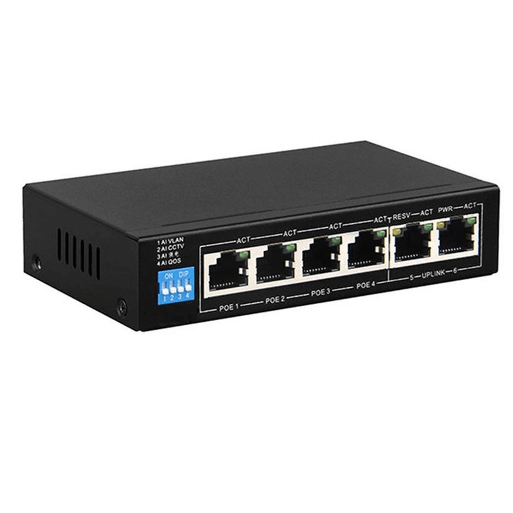Switch PoE AI106 6 Portas 100Mbps - WorldView