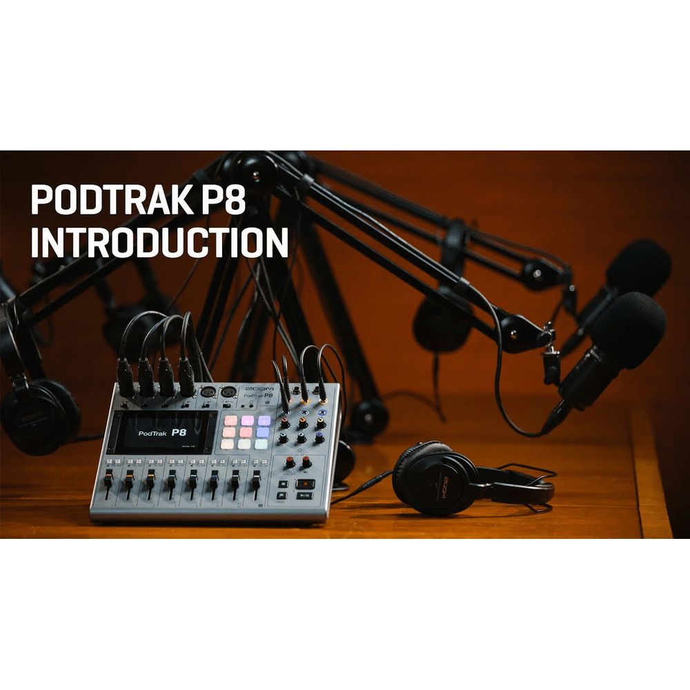 Gravador Zoom PodTrak P8 Podcast Multitrack - WorldView