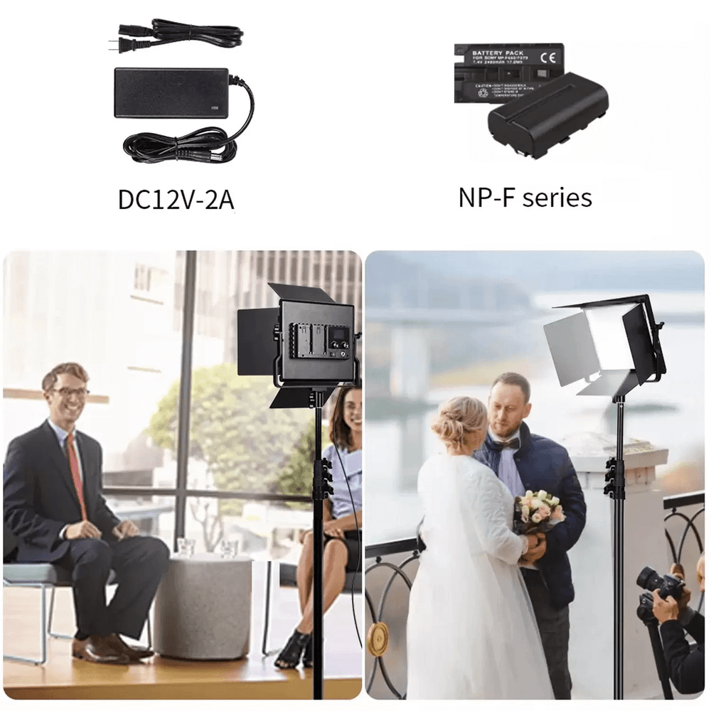 Kit Iluminação 2x Painéis LED LL550RP RGB - eMania Foto e Video