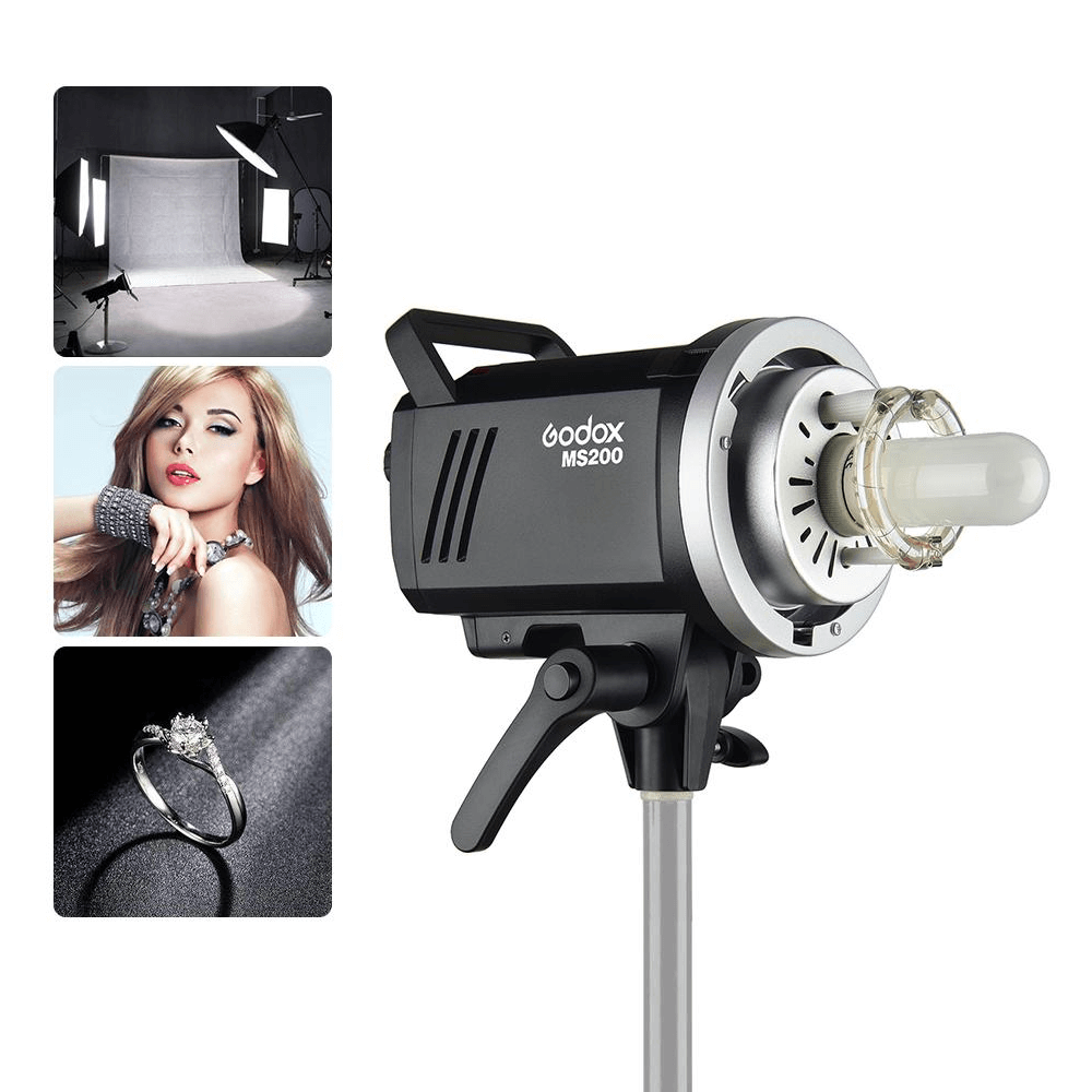 Flash Tocha Godox MS200 de 200Ws - eMania Foto e Video