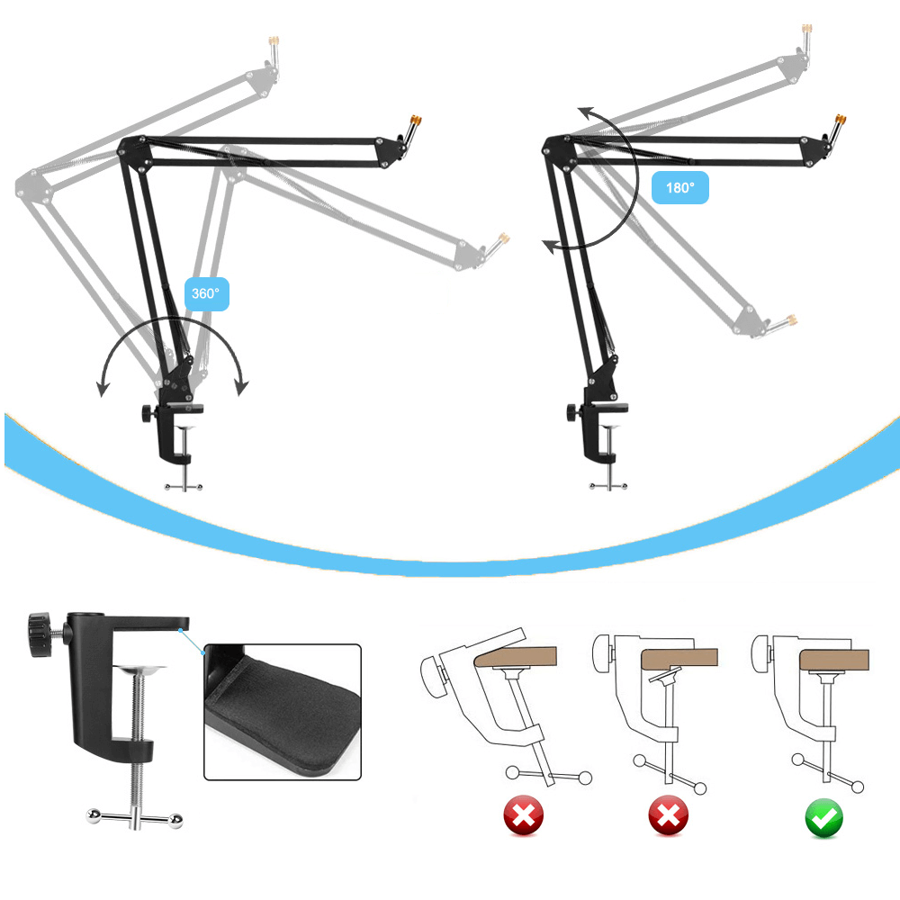 Suporte Articulado Microfones AK-36 - eMania Foto e Video
