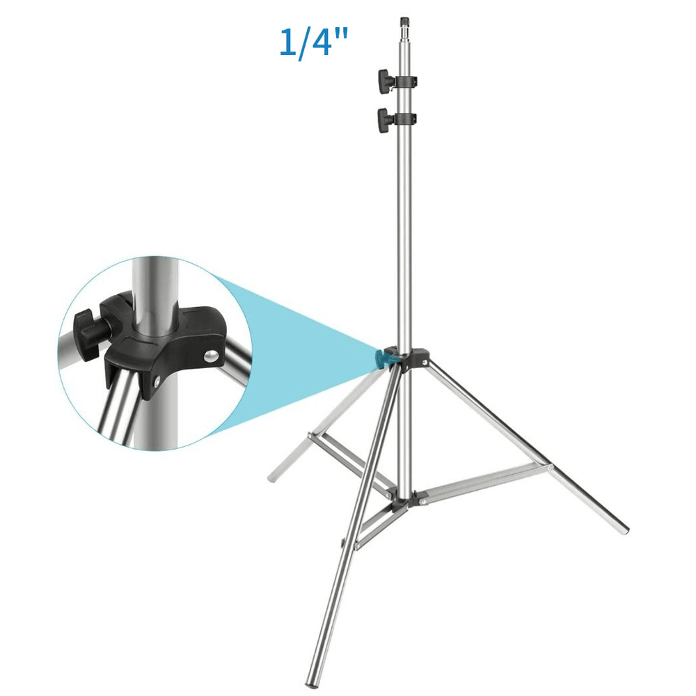 Tripé Light Stand SL200 Aço Inox Cromado - eMania Foto e Video