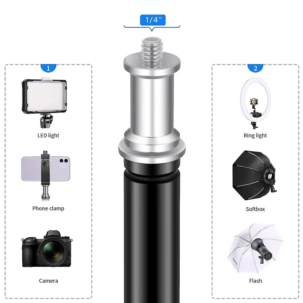 Tripé Light Stand Easy Perna Reversa (1.85m) - eMania Foto e Video