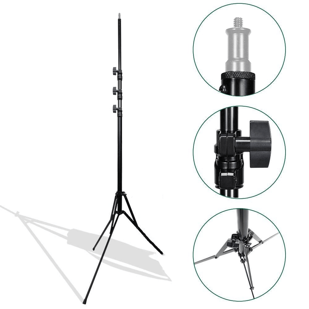 Tripé Light Stand Easy Perna Reversa (1.85m) - eMania Foto e Video