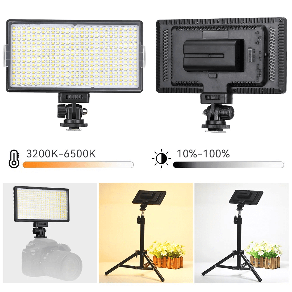 Kit Painel LED-416 Slim + Bateria - WorldView