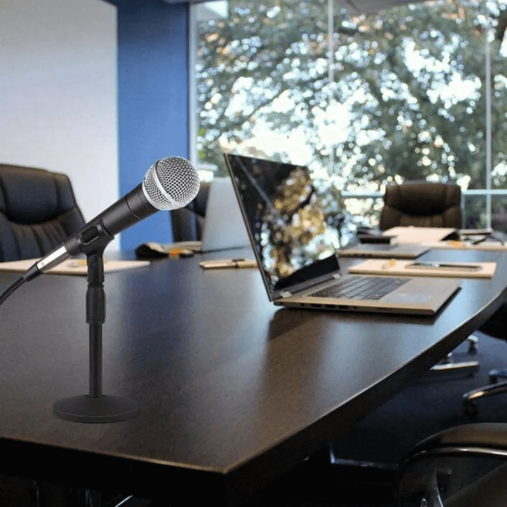 Suporte Pedestal de Mesa para Microfone - eMania Foto e Video