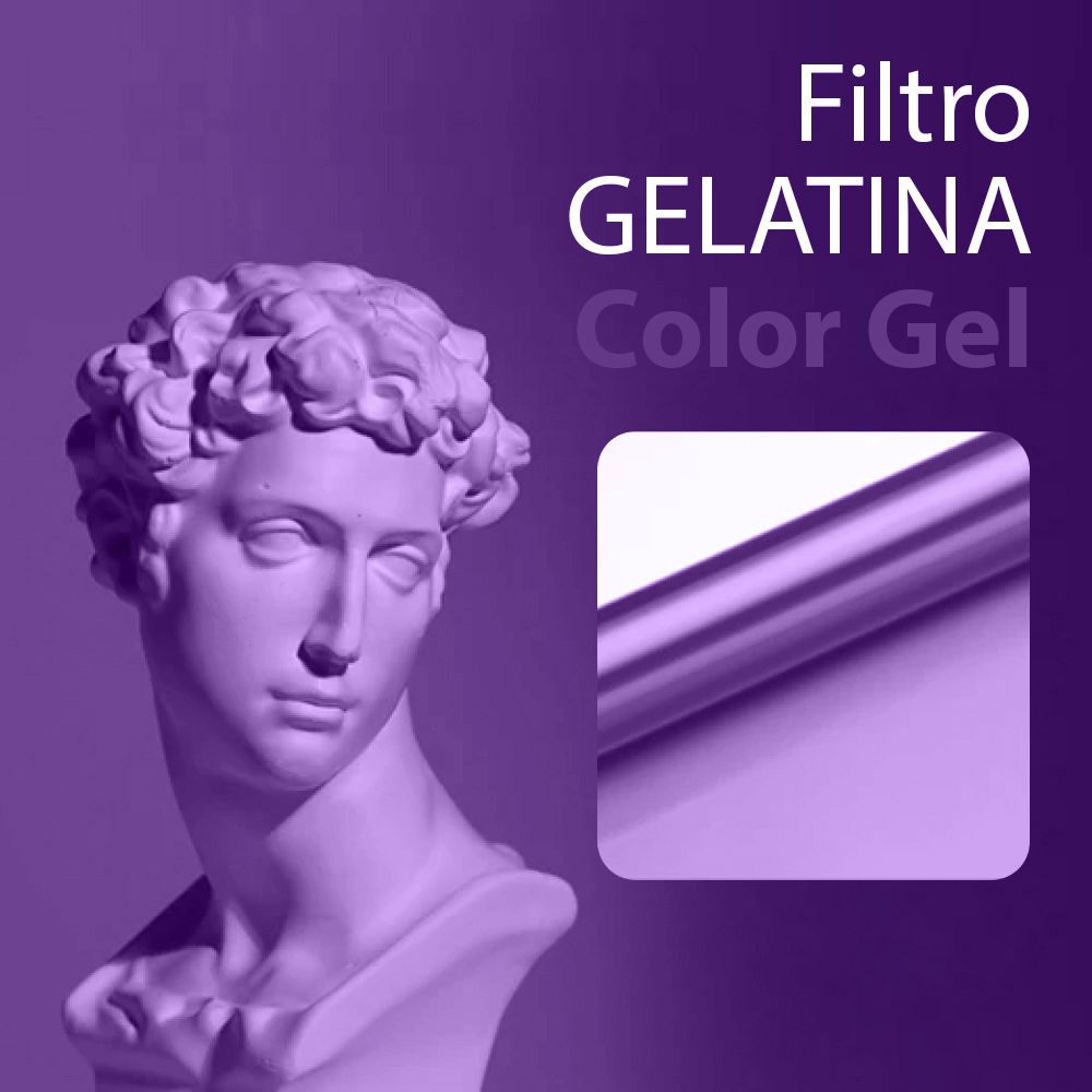 Filtro Gelatina para Iluminação Roxo 100cm - WorldView