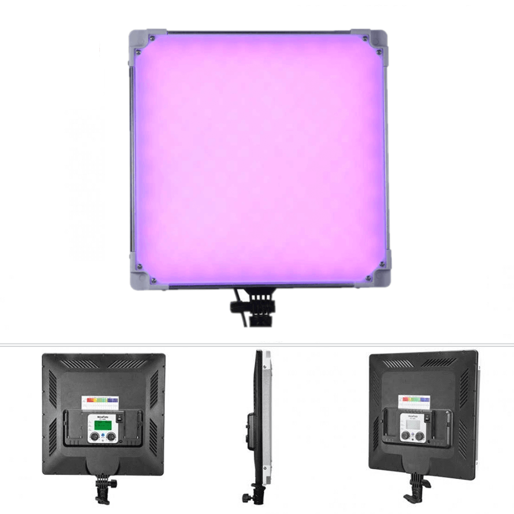 LED NiceFoto TC-668II RGB com Tripé e Fonte - eMania Foto e Video