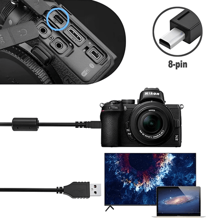 Cabo Mini-B (8 Pin) para Nikon - WorldView