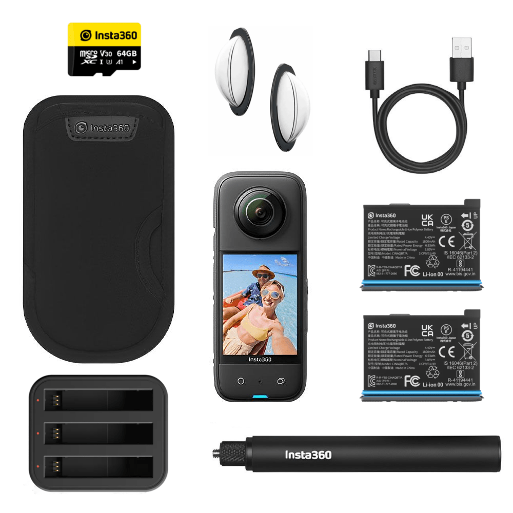Câmera Insta360 X3 360° Think Bold Kit - eMania Foto e Video