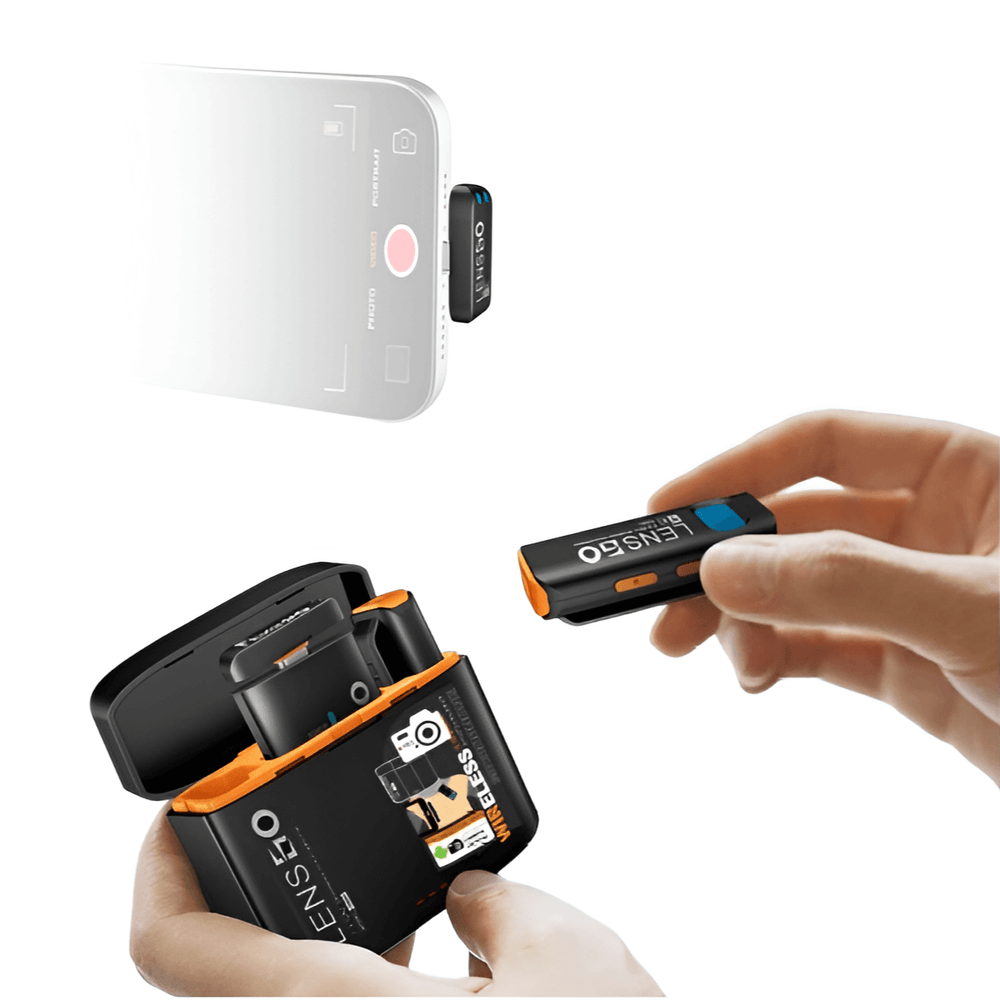 Microfone Duplo LensGo 528C TRS/USB-C - WorldView