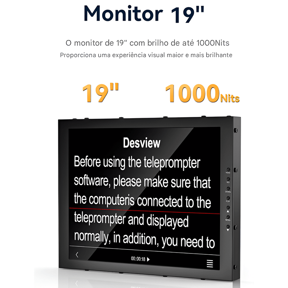 Teleprompter Desview TP300 Monitor 19" - eMania Foto e Video