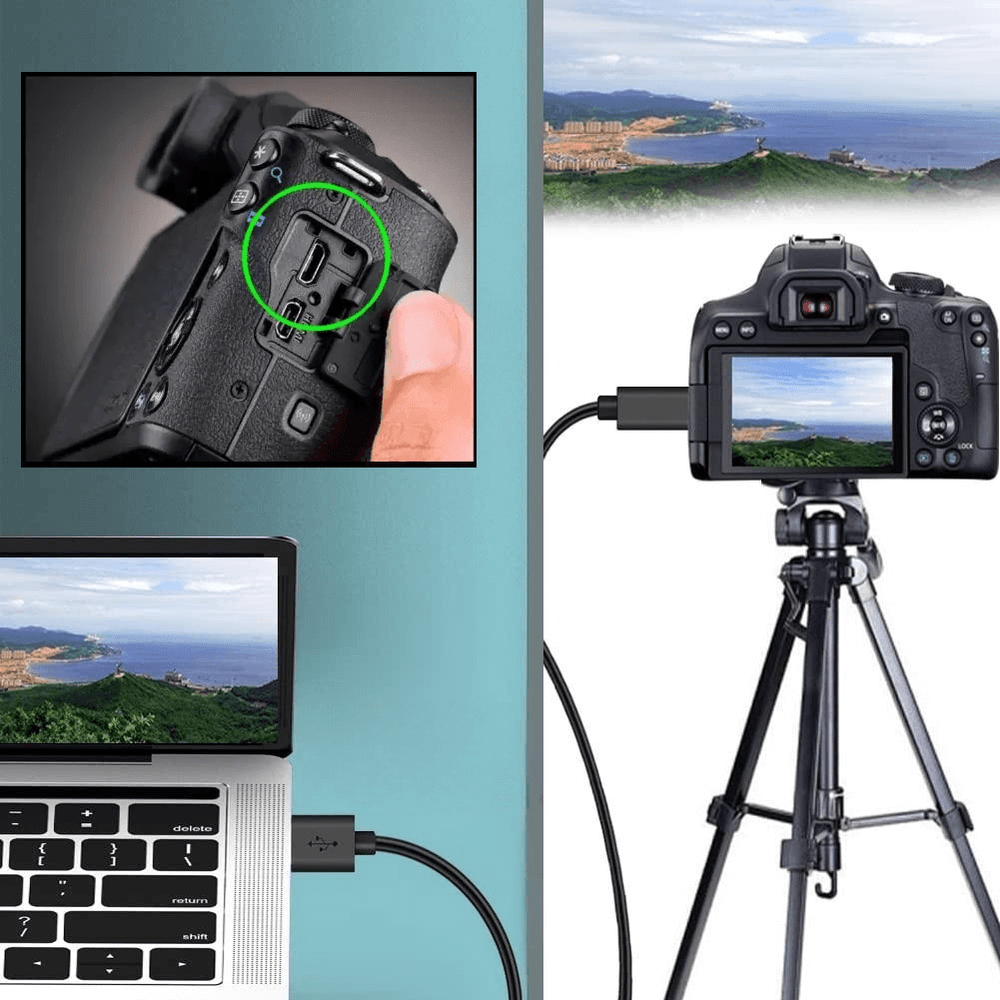 Cabo Micro-USB (USB-B) para Canon - eMania Foto e Video