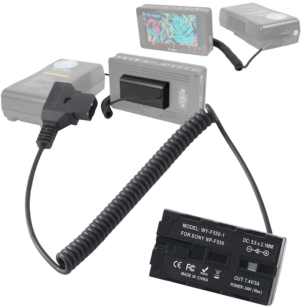 Adaptador Espiral Dummy NP-F550 x D-Tap - WorldView