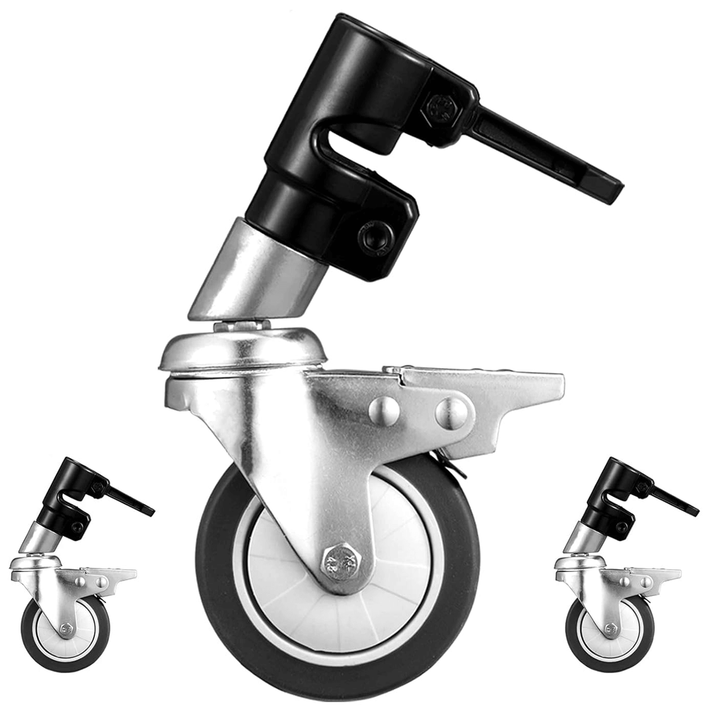 Kit Rodas 25mm para Tripés e Estúdio - eMania Foto e Video